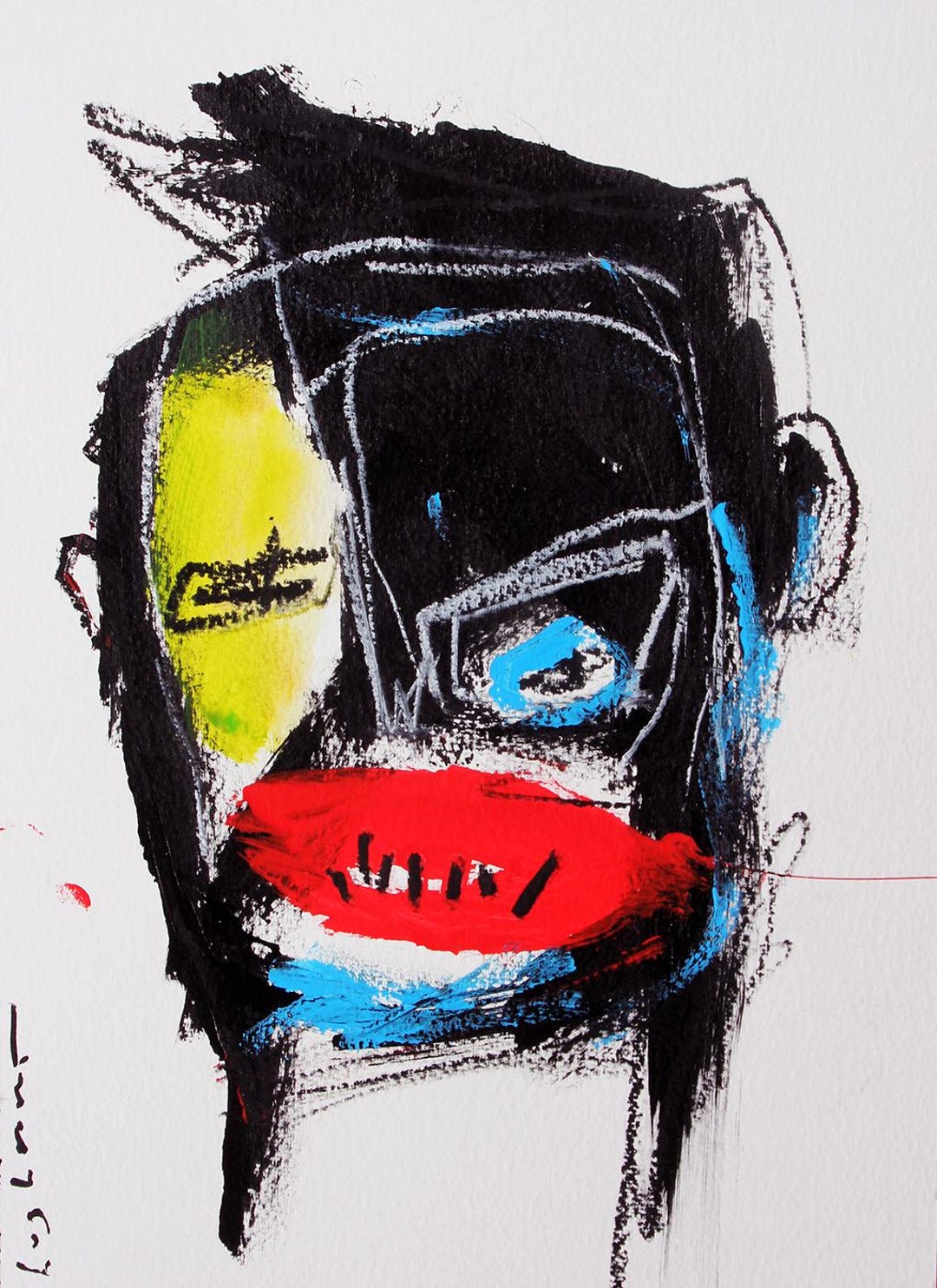 INTENSIFY - Folk Art Painting Modern Acrylic ART on Paper - Etsy