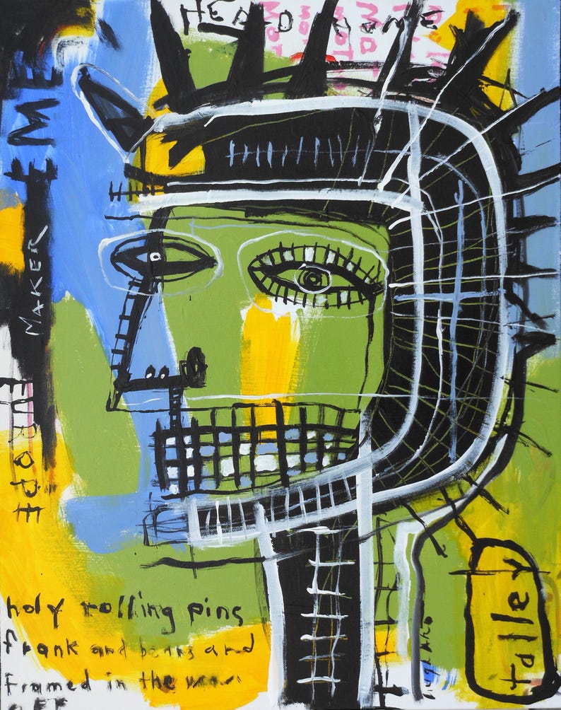 TALLY - Folk Art Basquiat Style Modern Art Print 8x10, 9x12 and 11x14 ...