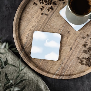Dreamy Blue Sky Coasters, Cute Coasters, Dreamy Coasters, Cloud ...