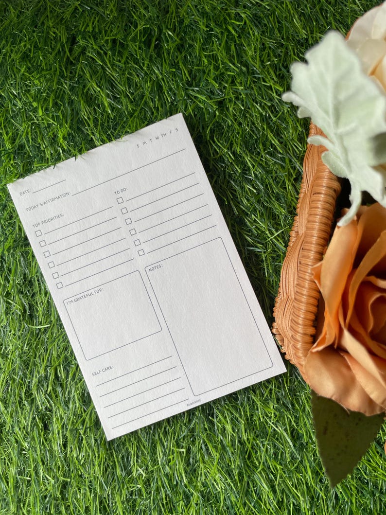 Minimalist Daily Notepad, Daily Notepad, Productive Notepad, Minimalist ...