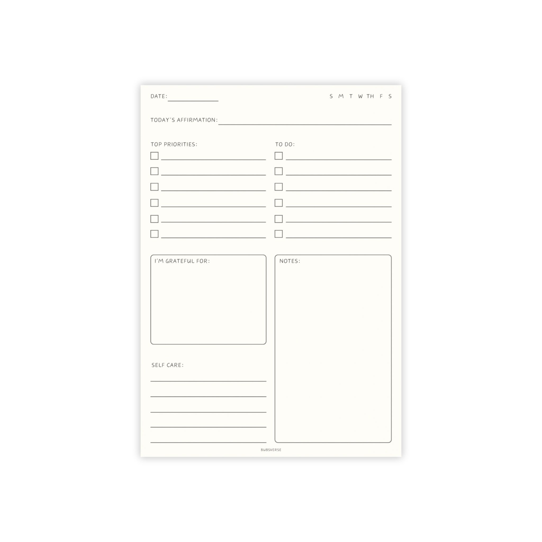 Minimalist Daily Notepad, Daily Notepad, Productive Notepad, Minimalist ...