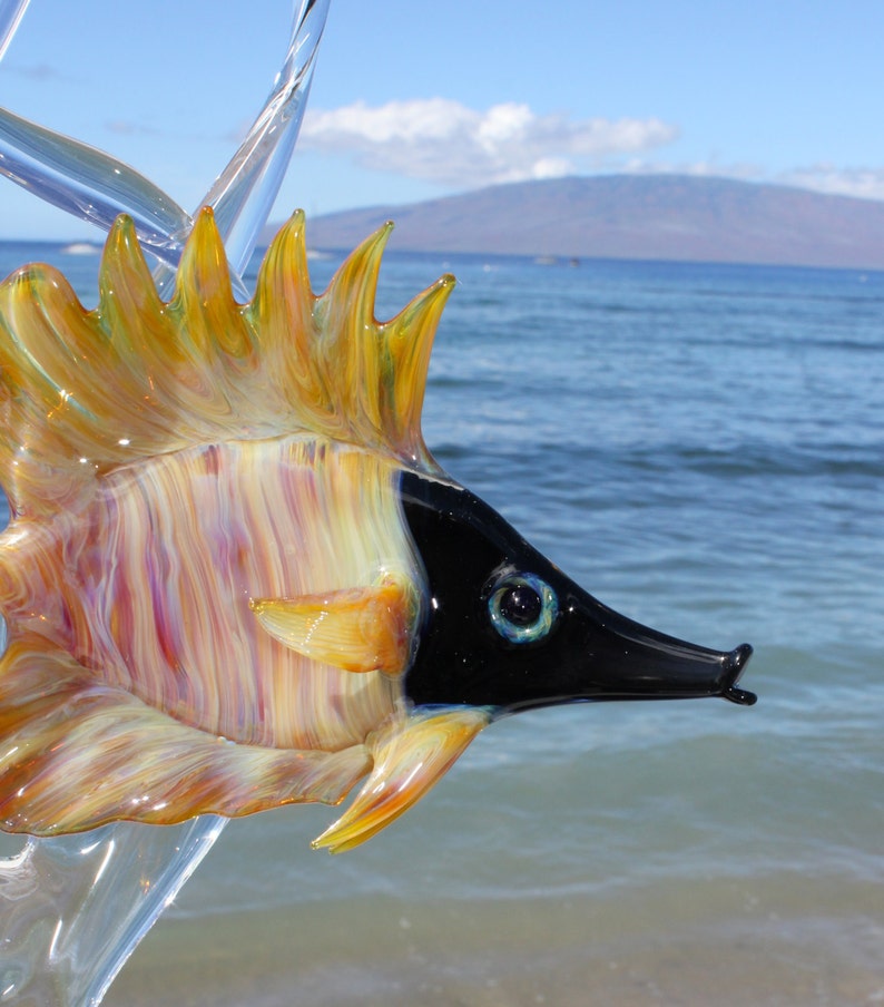Long Nose Butterfly Fish Glass Sculpture | Etsy
