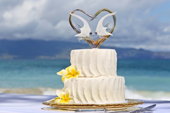 Glass Topper Heart Cake Gooey Butter Cake