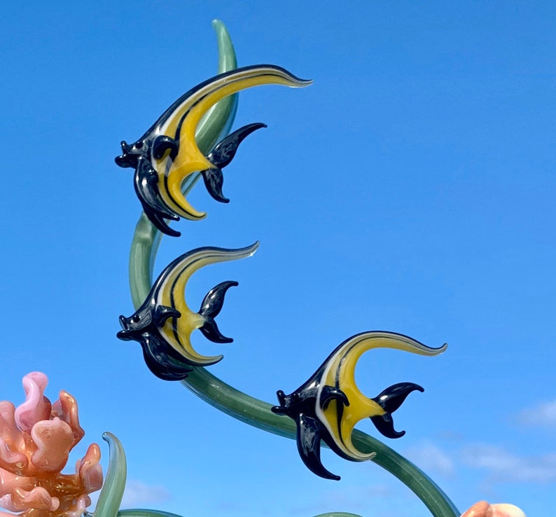 Hawaiian Reef With Octopus and Moorish Idols Glass Sculpture - Etsy