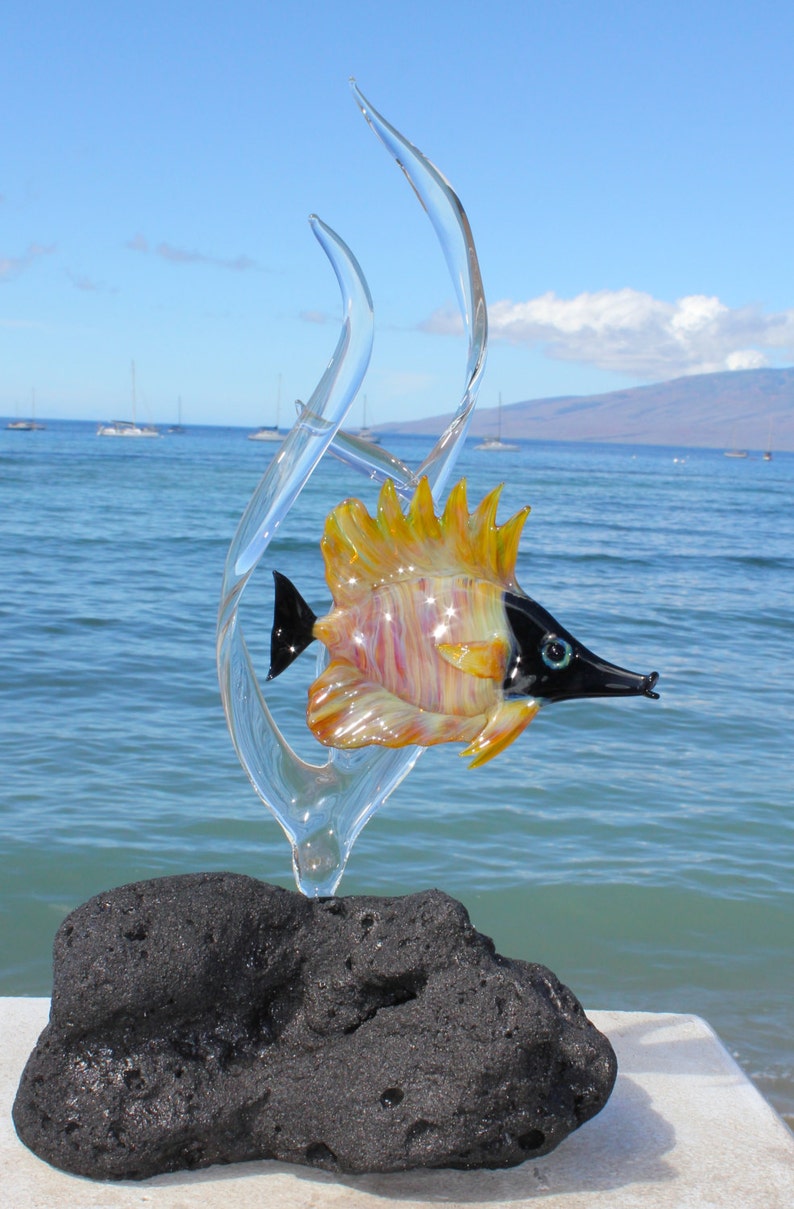 Long Nose Butterfly Fish Glass Sculpture - Etsy