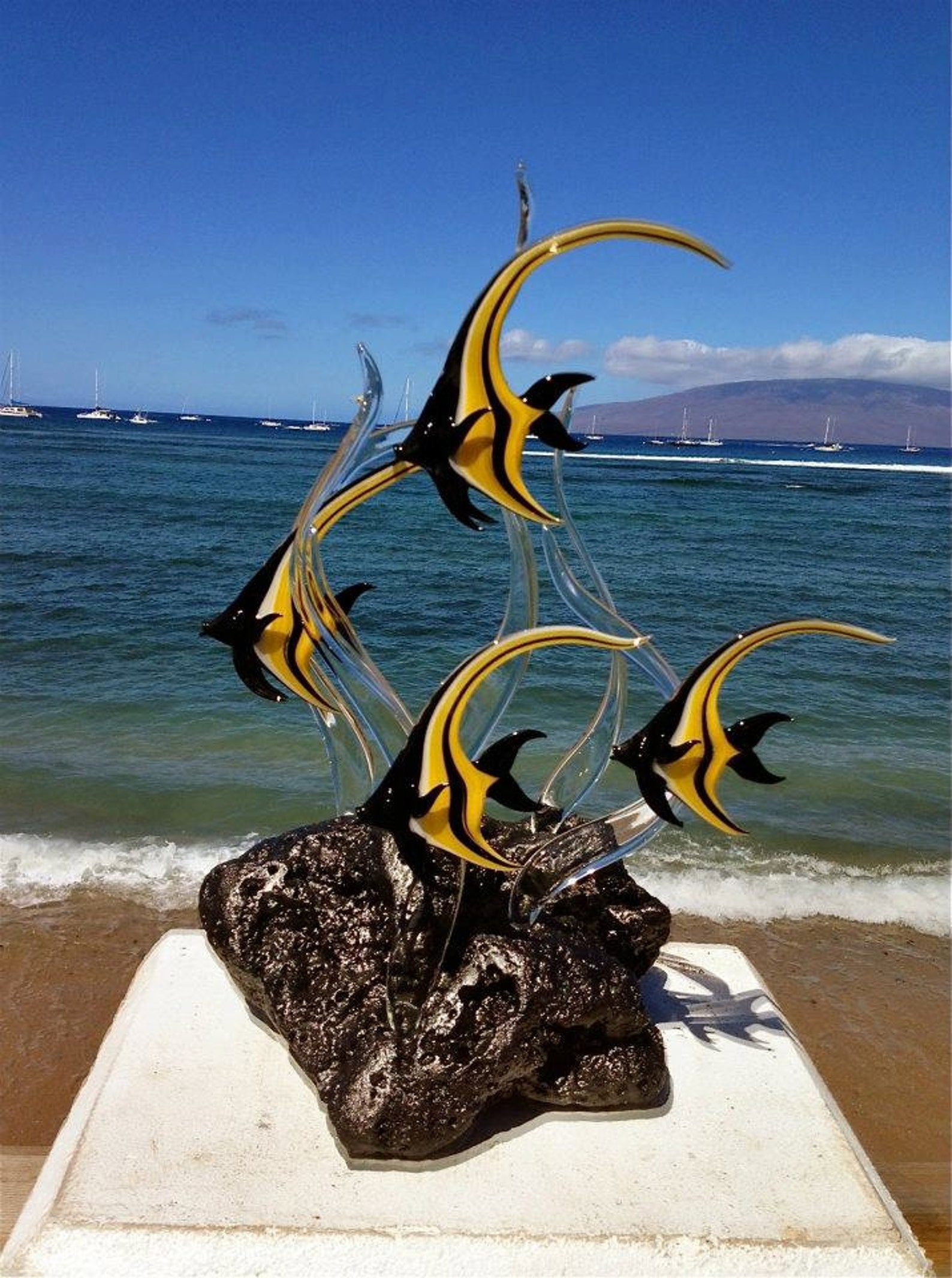 Moorish Idol Angelfish Glass Sculpture - Etsy