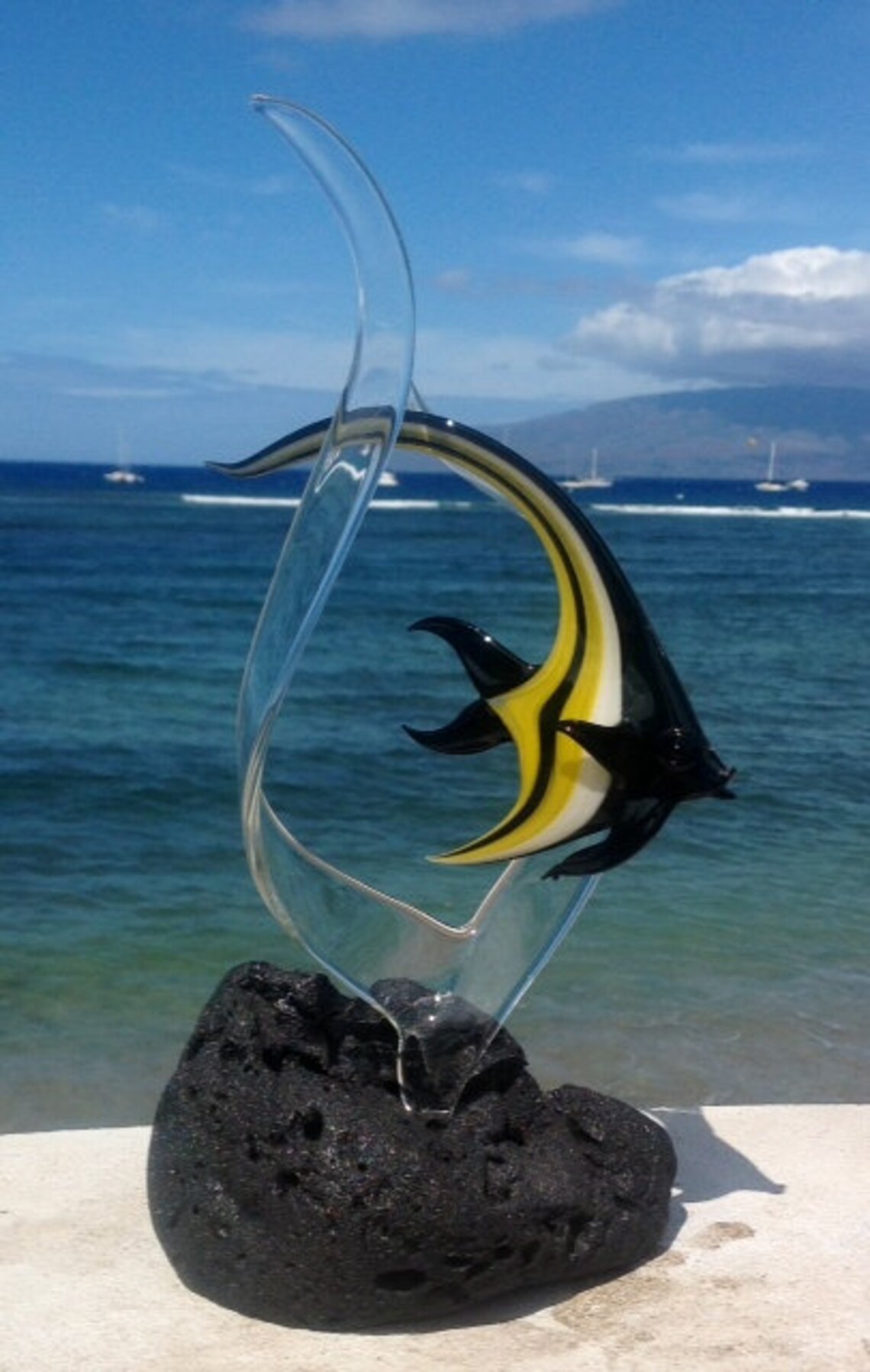 Moorish Idol Angelfish Glass Sculpture - Etsy