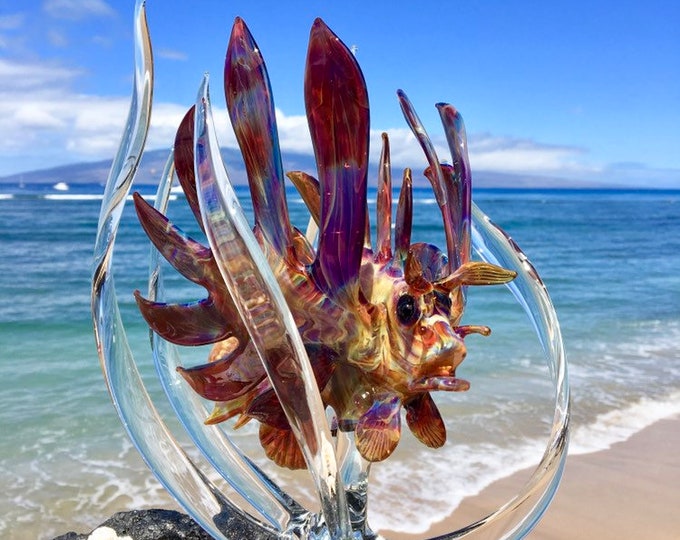 Lion Fish Glass Sculpture - Etsy