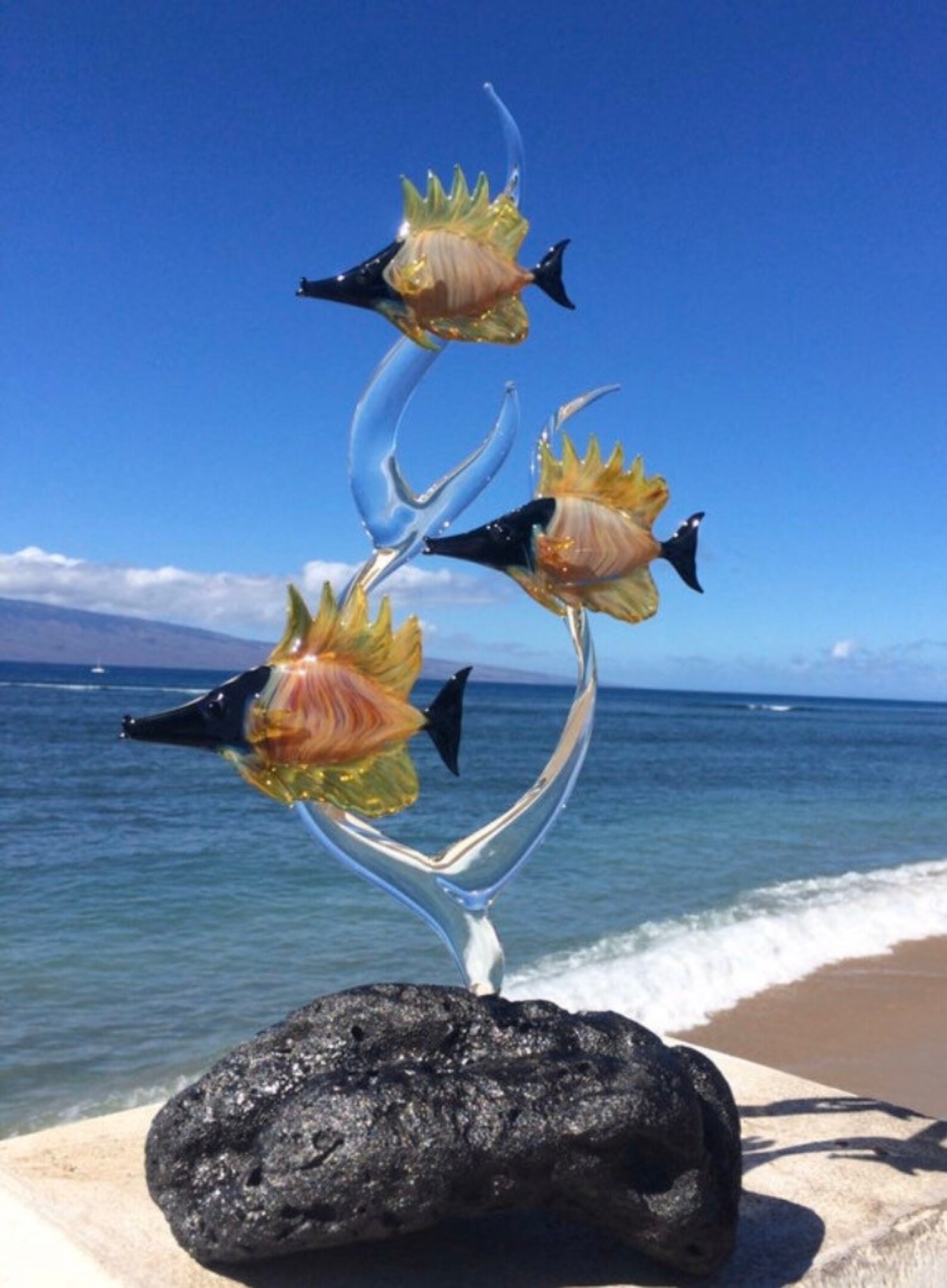 Long Nose Butterfly Fish Glass Sculpture | Etsy