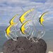 Mini Angelfish School Glass Sculpture - Etsy