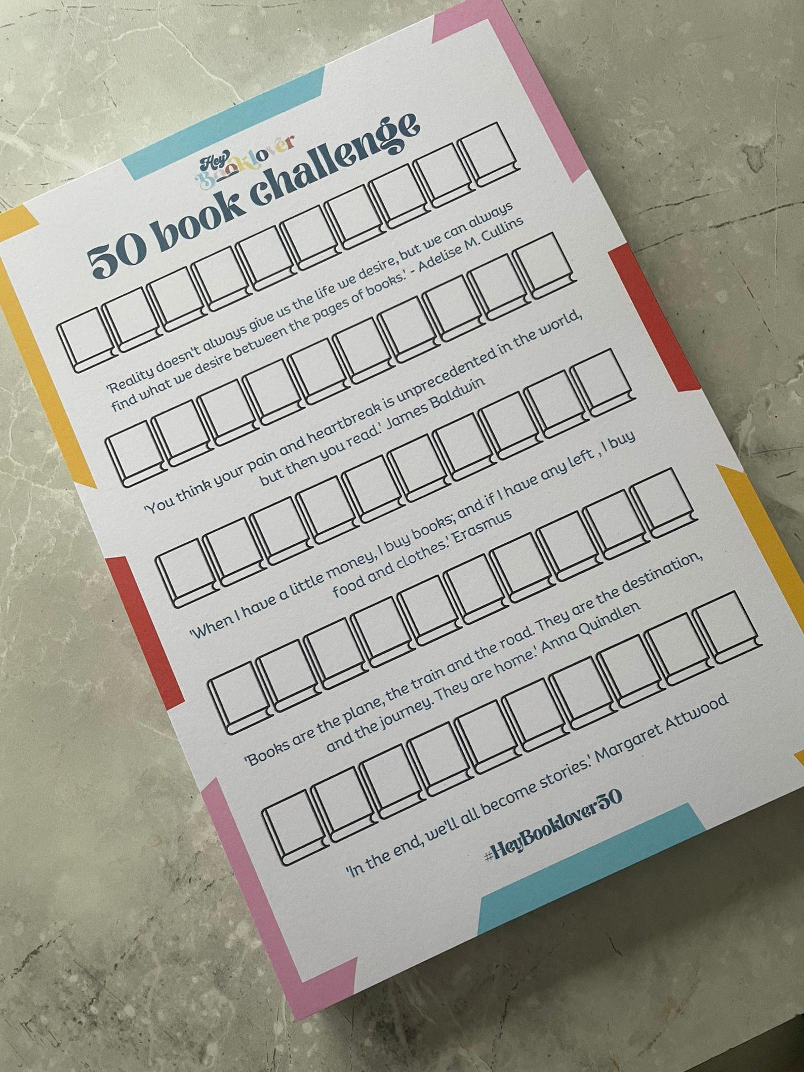 50 Book Challenge, Reading Challenge Poster, 2025 Reading Tracker, Book ...