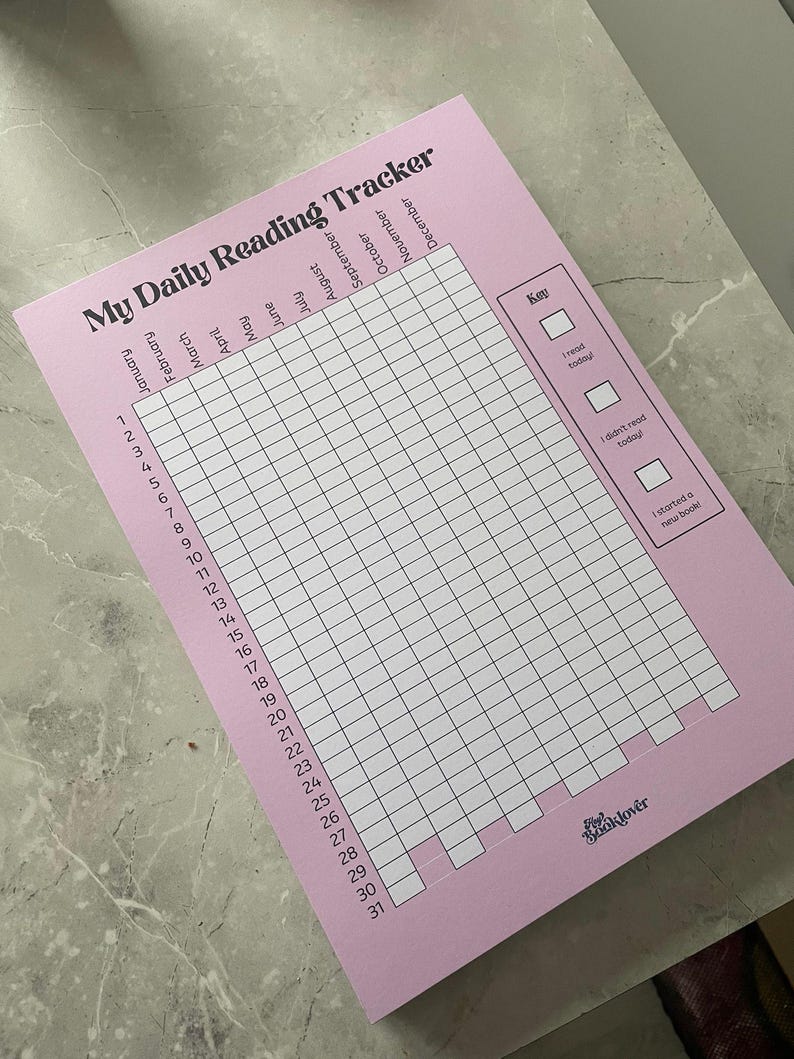 Yearly Reading Tracker Poster - Etsy
