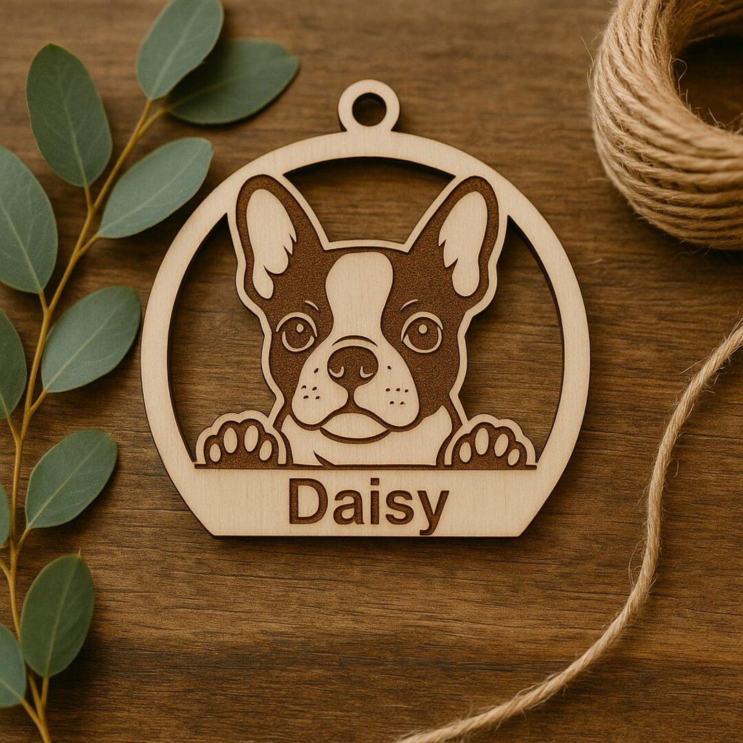 Custom Dog Breed Wooden Ornament – Personalized Pet Name Keepsake ...