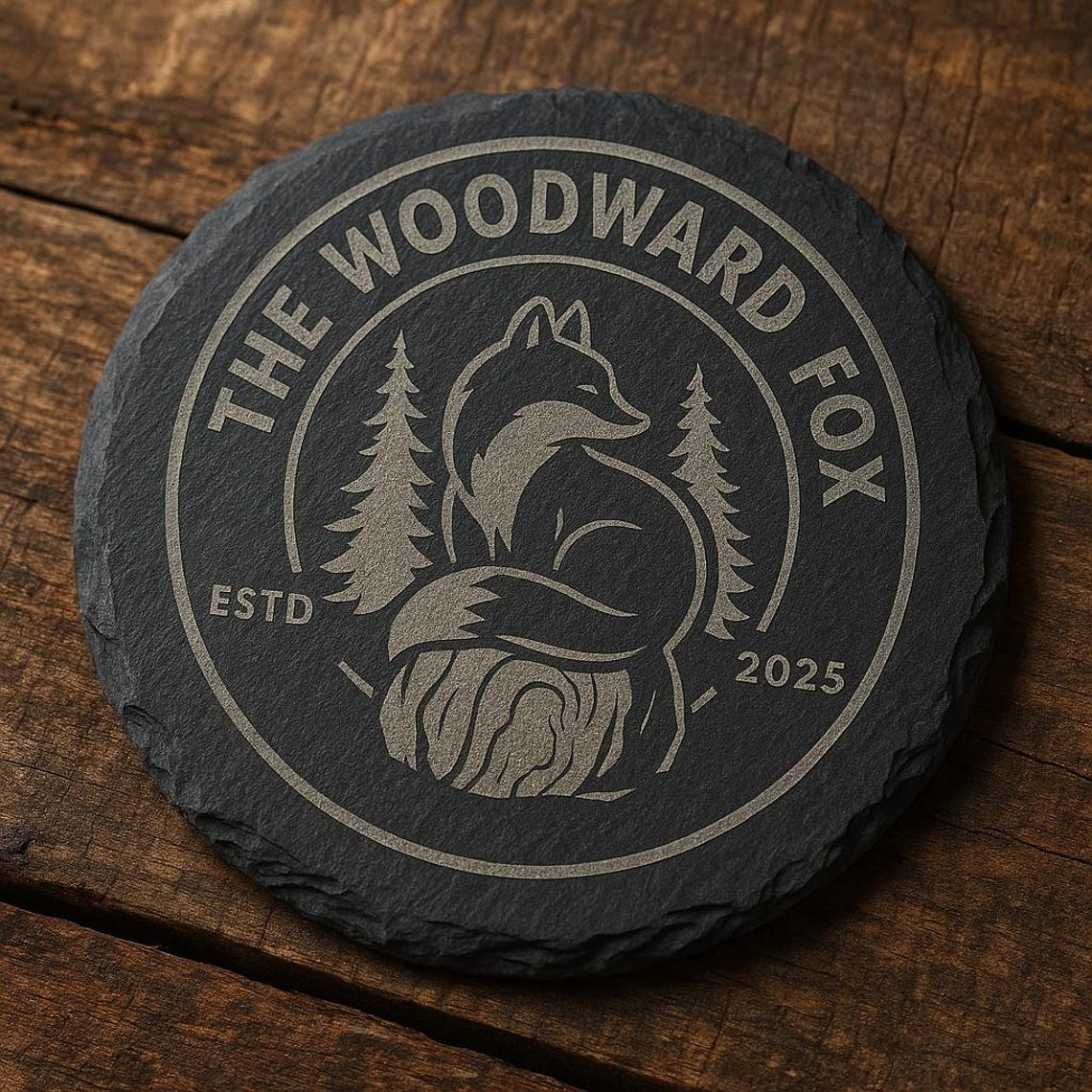 Personalized Slate Coasters | Rustic Engraved Stone Coasters | Custom ...