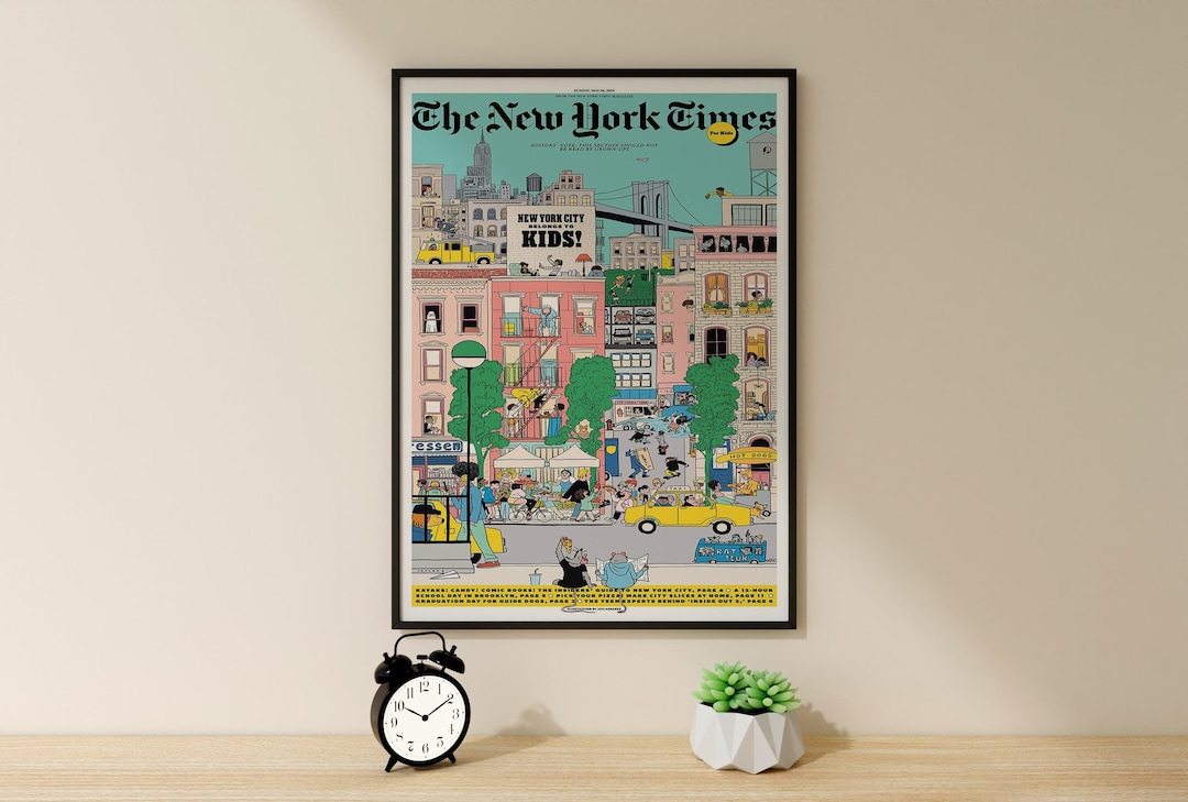 The New York Tİmes Magazine Poster, New York Times, for Gift, Ready to ...