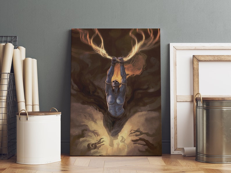 Queen Marika Wall Art, Elden Ring Marika Wall Art, Marika Canvas, Video ...