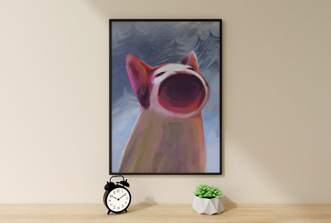 Meme Poster, Cat Art, Meme Cat, Wall Decor, for Gift, Ready to Hang ...
