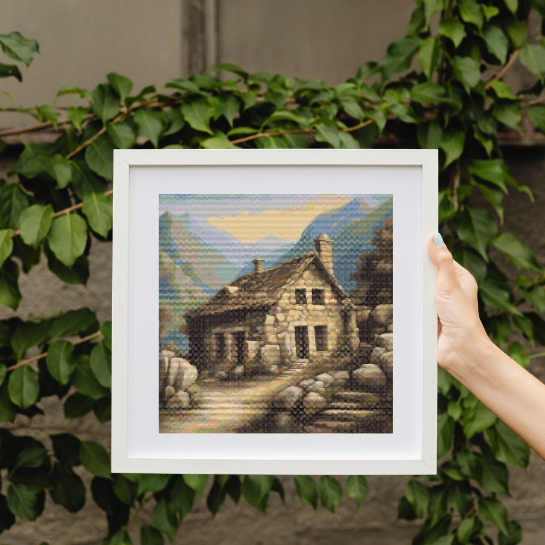 Cross Stitch Pattern, PDF Pattern, Stone House, Stitchvillestudio - Etsy