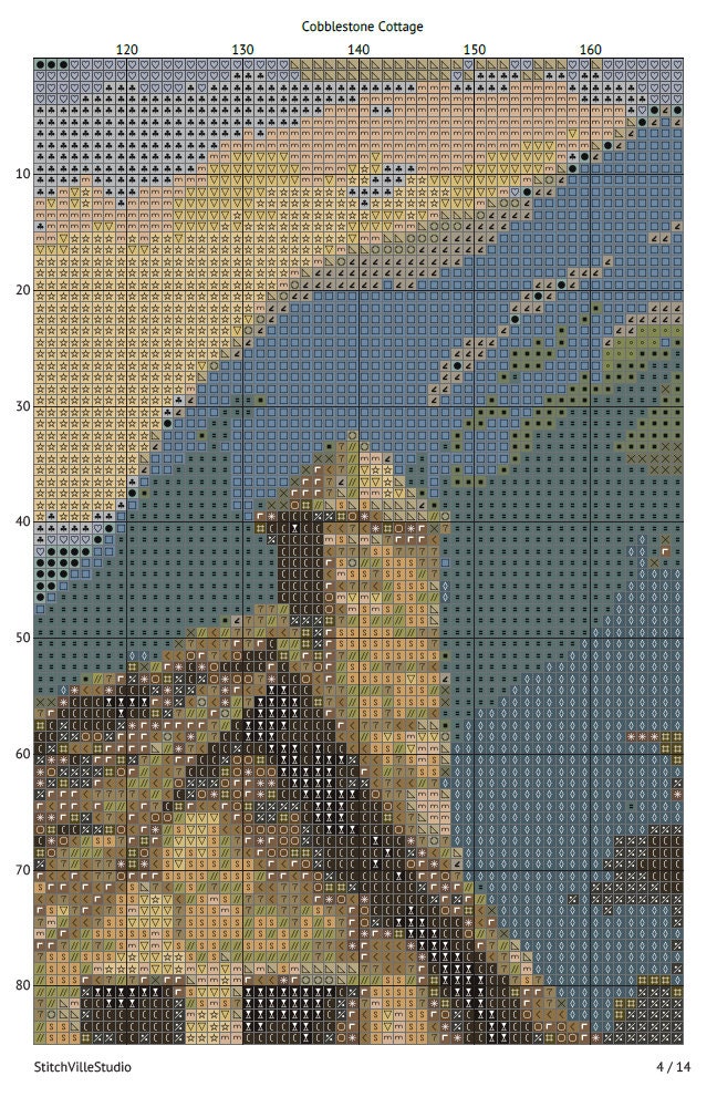 Cross Stitch Pattern, PDF Pattern, Stone House, Stitchvillestudio - Etsy