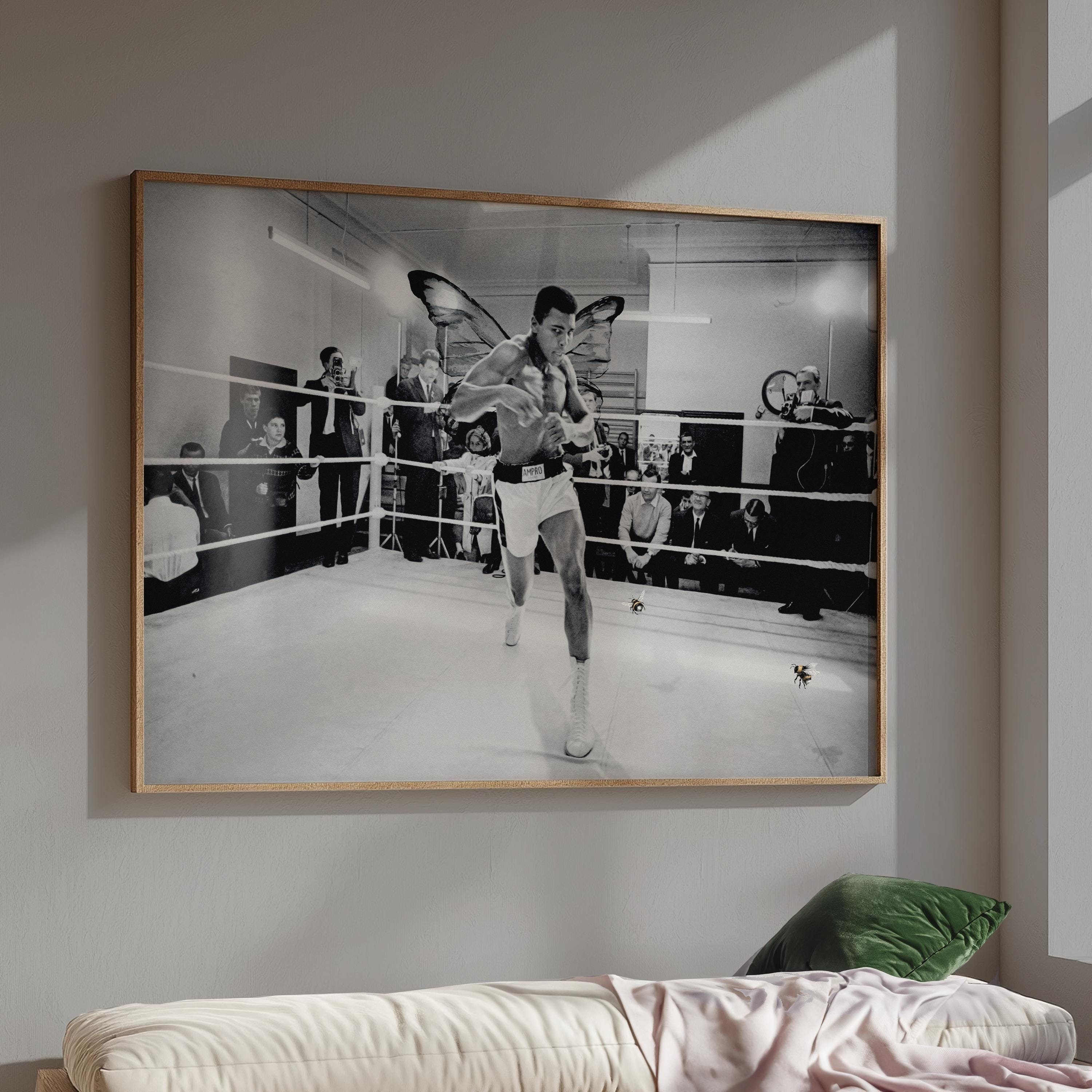 Muhammad Ali Art, Retro Boxing Poster, Man Cave Art, Float Like a ...