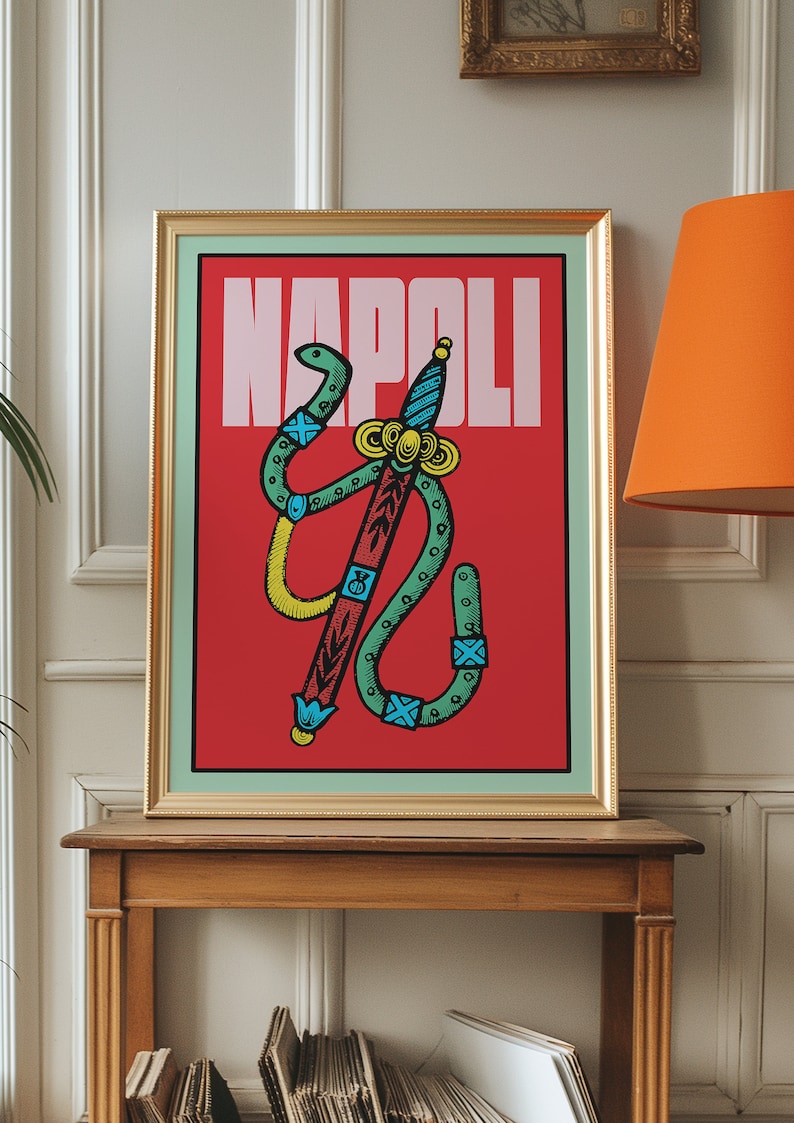 Italian Poster Art, Italian Cards, Briscola Cards, Maximalist, Retro Italian Poster, Wall Decor ...