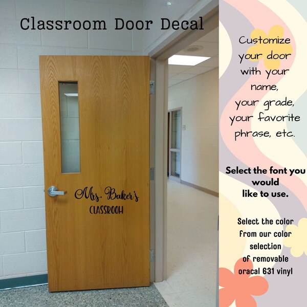 Classroom Door Decal - Etsy