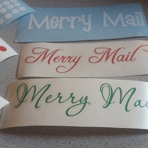 Do It Yourself Merry Mail Vinyl Lettering Decal 20 X 4 Pinterest Idea ...