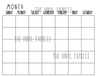 Printable Digital Download Perpetual Blank Calendar | Rae Dunn Inspired ...