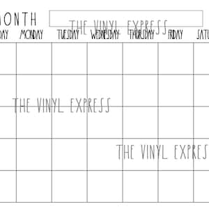 Printable Digital Download Blank Calendar | Rae Dunn Inspired | Instant ...
