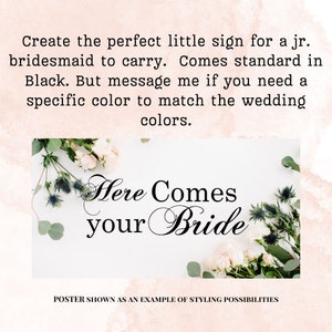 Printable Here Comes Your Bride | Wedding Sign | PDF or PNG | Elegant ...