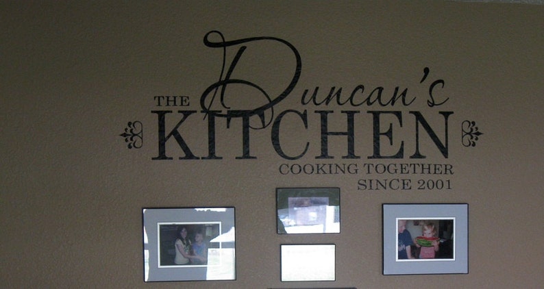 Kitchen Decal Personalized With Family Name and Date 28 X 12 - Etsy