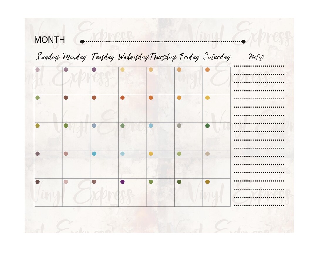 Printable Digital Download Perpetual Blank Calendar | Farmhouse ...