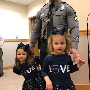 Police Officer Shield LOVE Iron on Decal With Size and Letter Color ...