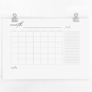 Printable Digital Download Perpetual Blank Calendar | Farmhouse ...