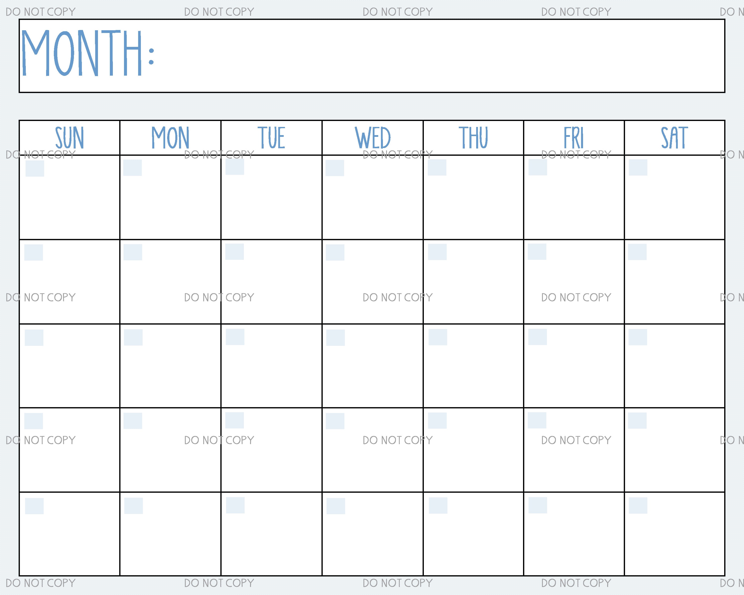 Printable Digital Download Perpetual Blank Calendar Rae Dunn - Etsy