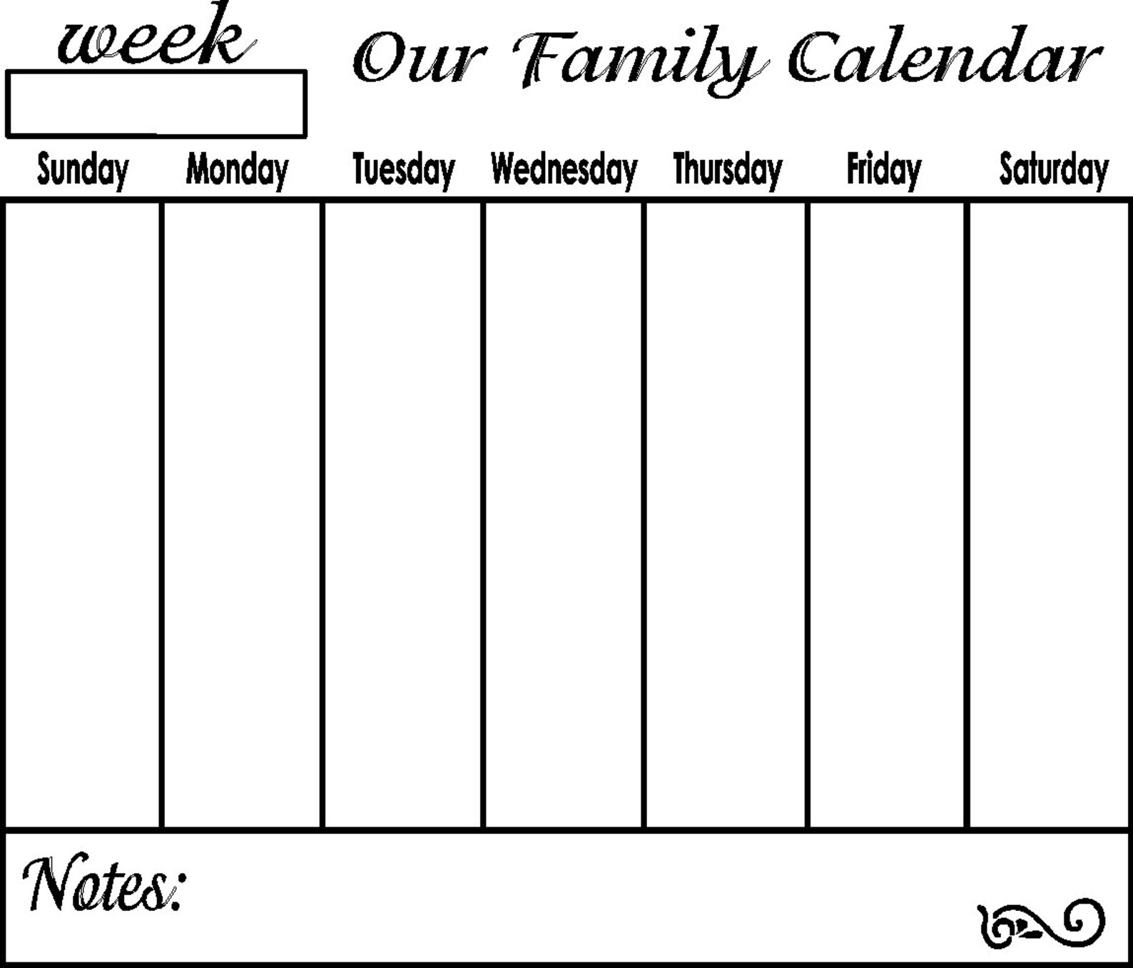 Weekly Calendar Vinyl Decal for Dry Erase Board or Frame 16 X - Etsy