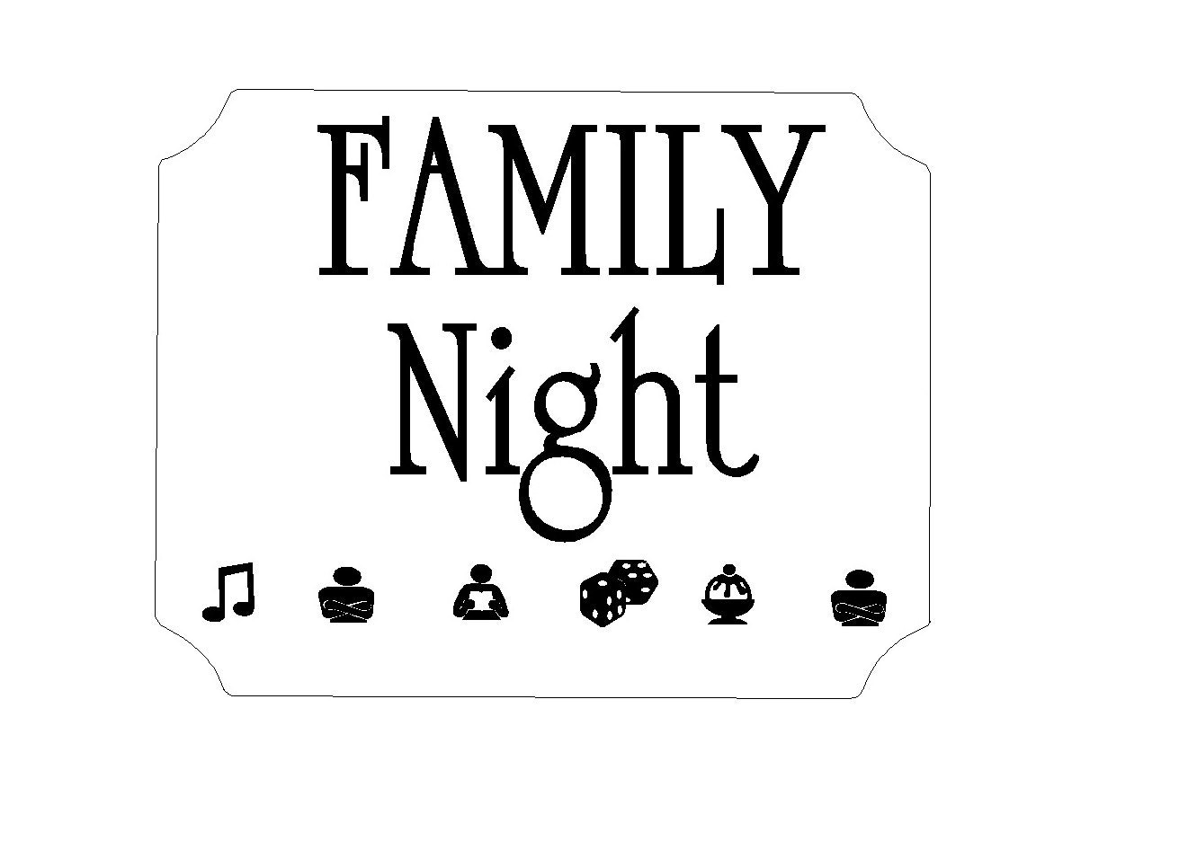 Family Night Vinyl Decal With Assignments and Graphics | Etsy