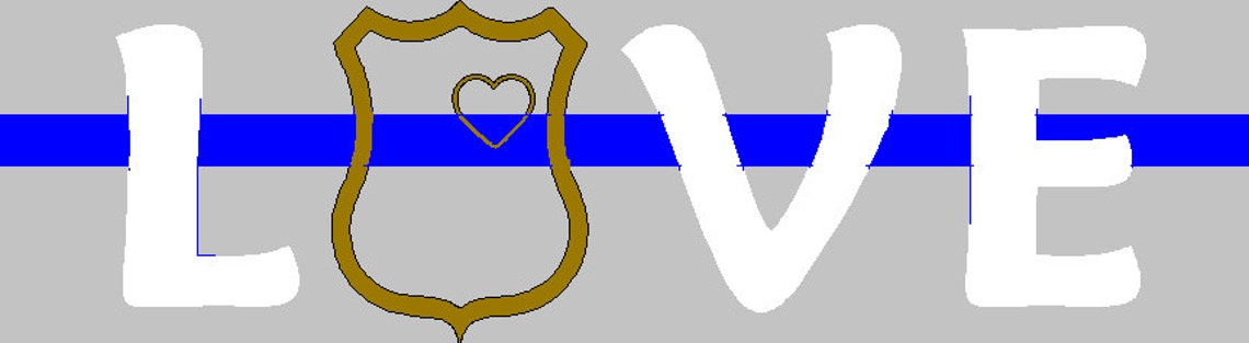 Police Officer Shield LOVE Iron on Decal With Size and Letter - Etsy