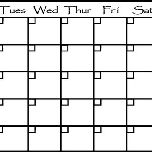 Calendar Decals to Fit a Large Whiteboard - Etsy
