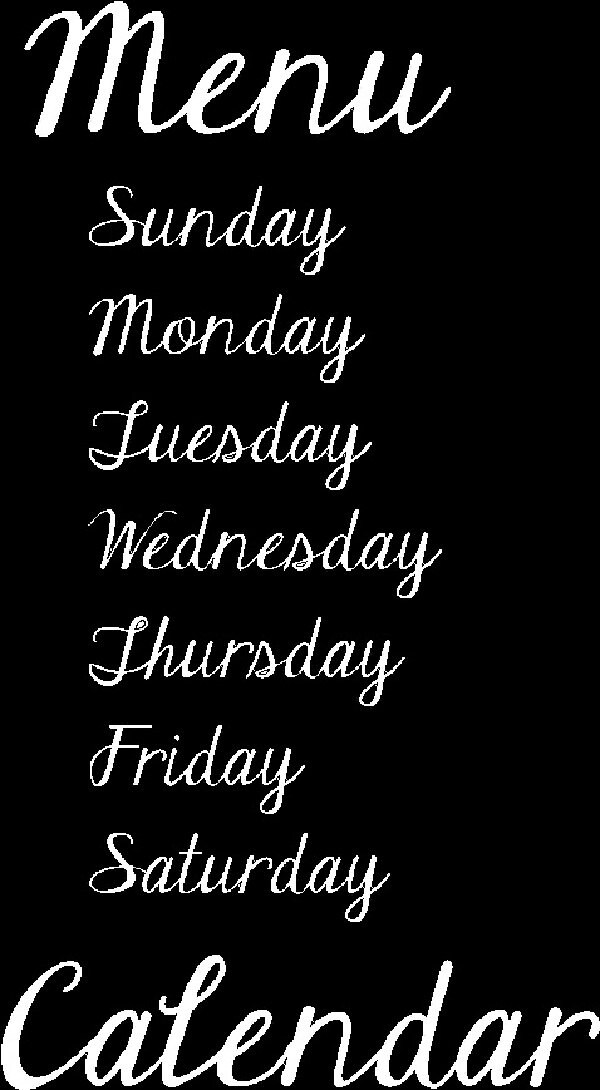 Chalkwall Calendar or menu small size | Etsy