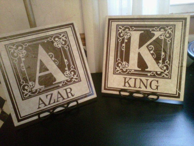 Fancy Monogram With Family Name Vinyl Decal in Choice of Color - Etsy