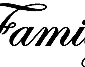 Fancy Monogram With Family Name Vinyl Decal in Choice of Color | Etsy