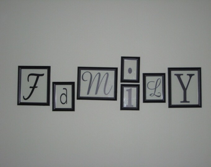 FAMILY Vinyl Letters for Frames or Wall - Etsy
