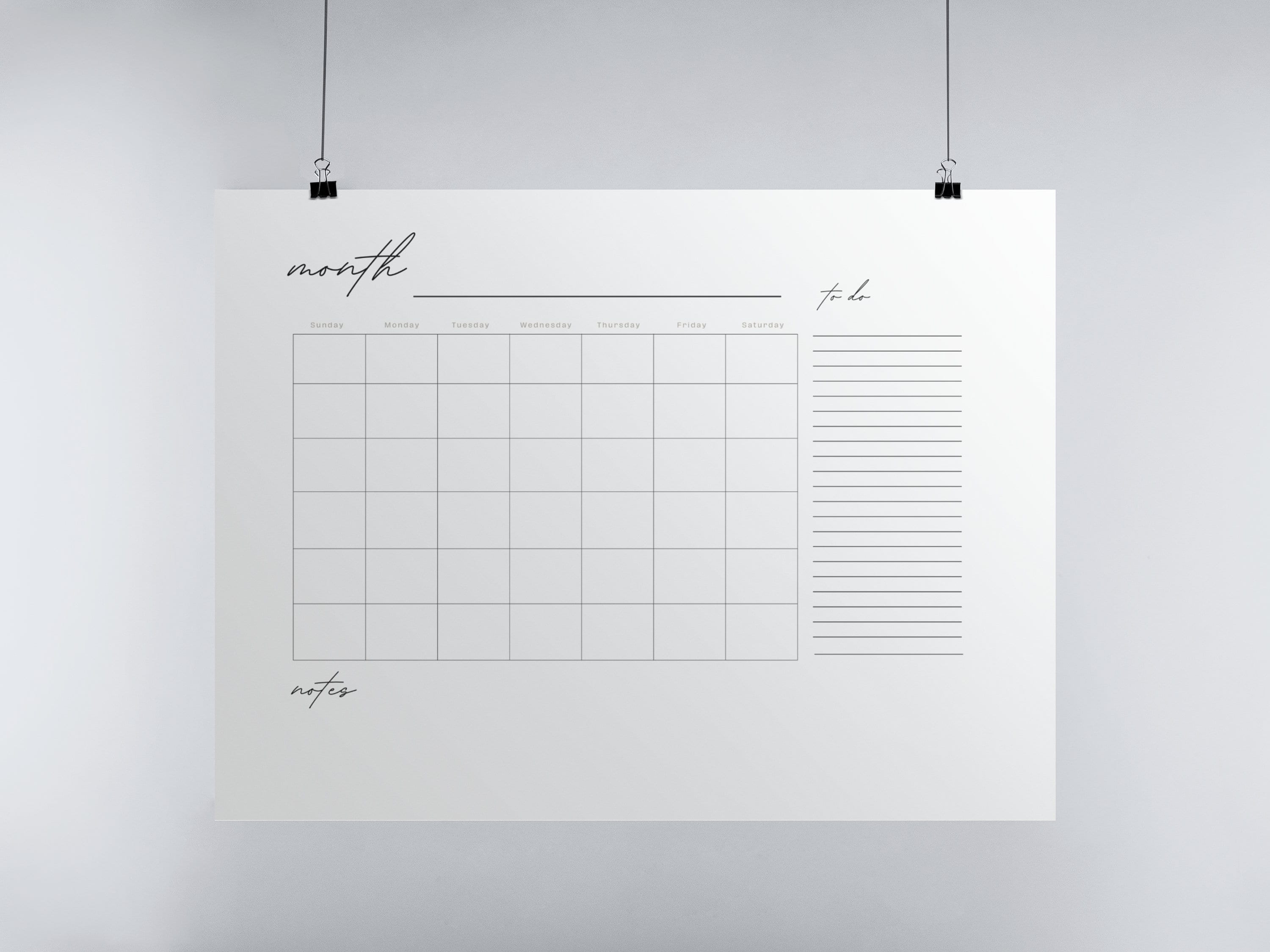 Printable Digital Download Perpetual Blank Calendar | Farmhouse ...