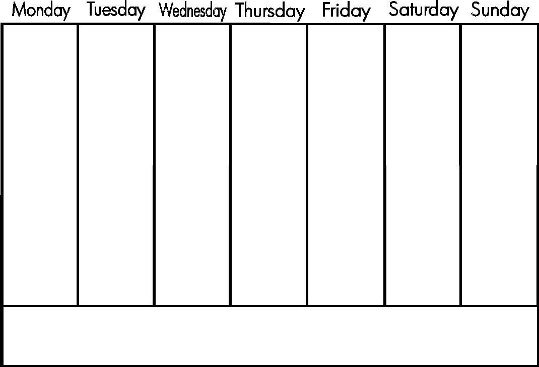 Weekly Calendar Vinyl Decal for Dry Erase board or frame 16 x | Etsy