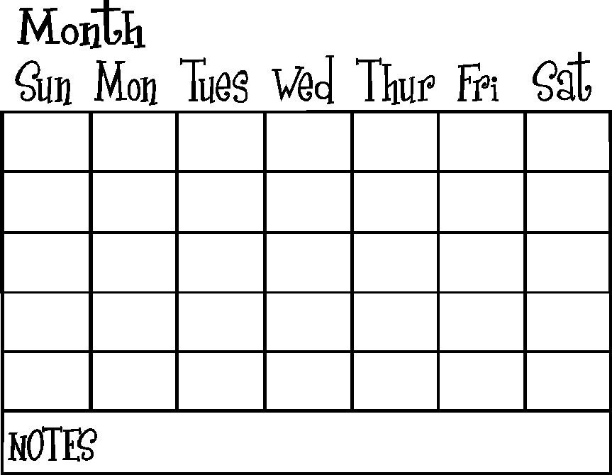 Calendar Vinyl DECAL ONLY Cut to Fit a 20 in Across X 16 in High ...