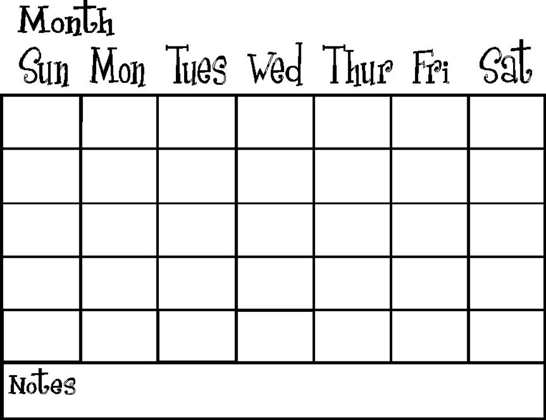 Calendar Vinyl Decal 11 X 14 - Etsy