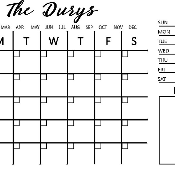 Vinyl Calendar - Etsy