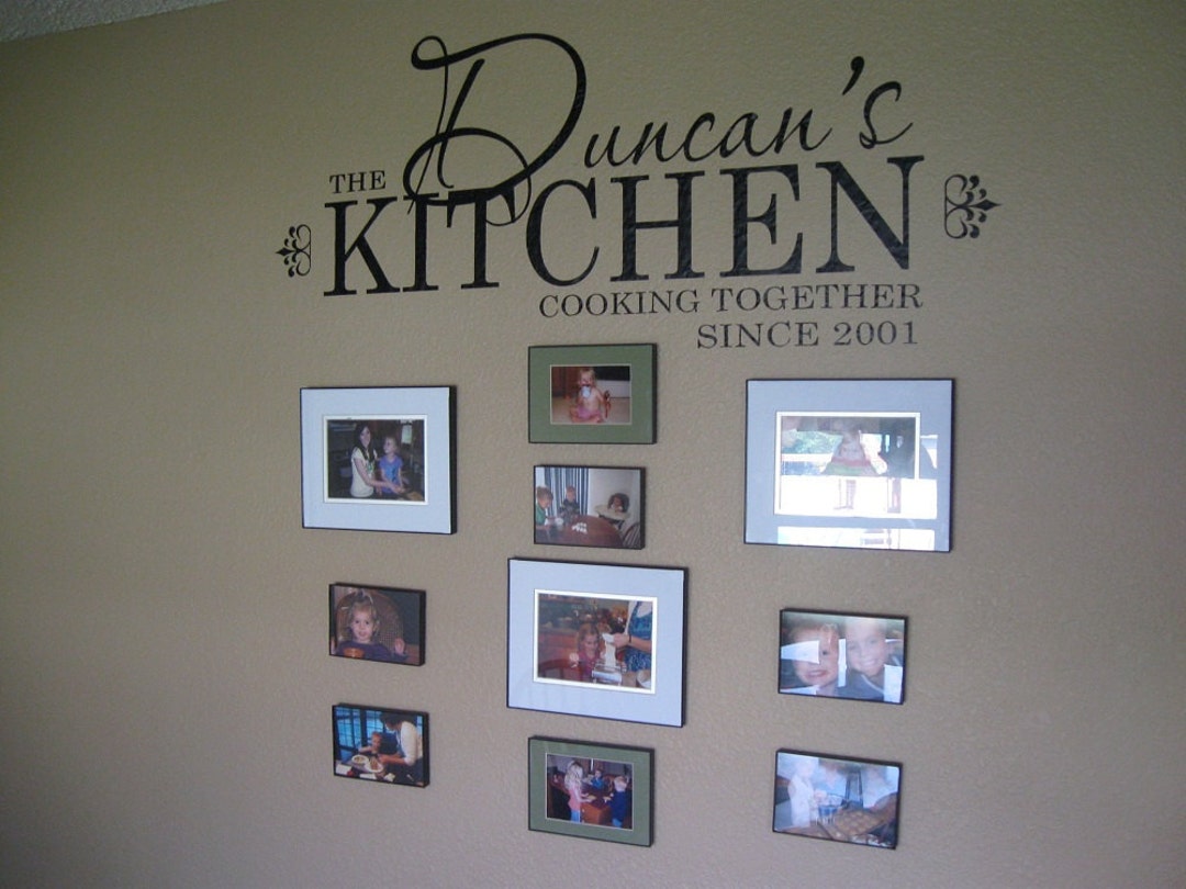 Kitchen Decal Personalized With Family Name and Date 28 X 12 - Etsy