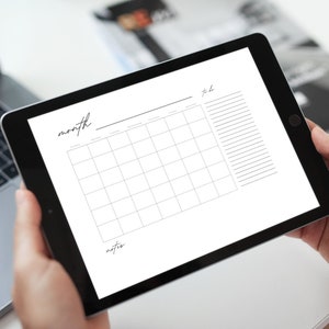 Printable Digital Download Perpetual Blank Calendar | Farmhouse ...